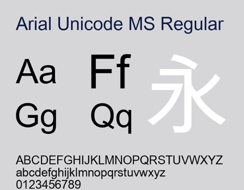 Arial unicode MS字体免费下载-微软Arial unicode MS字体安装包官网最新下载 - 中华网软件