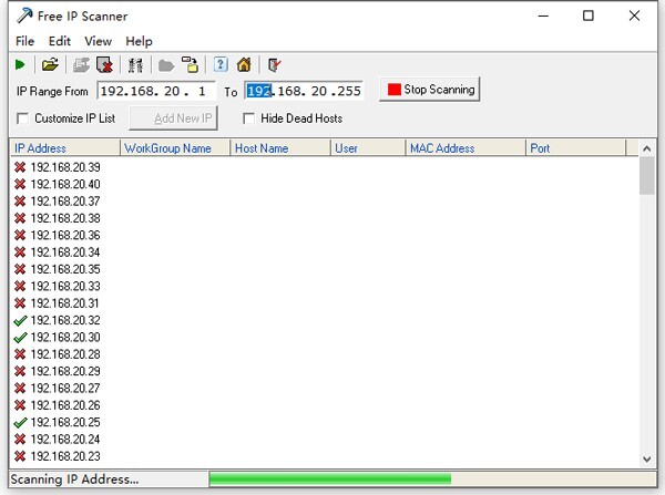 Free IP Scanner官网最新版下载， 局域网ip扫描工具Free IP Scanner windows版下载 - 中华网软件