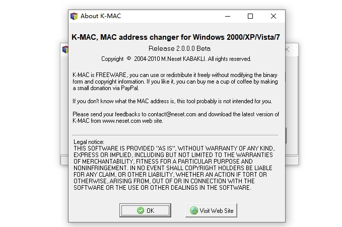 K-MAC官网中文版下载，物理网卡MAC地址修改器下载K-MAC免费版下载 - 中华网软件