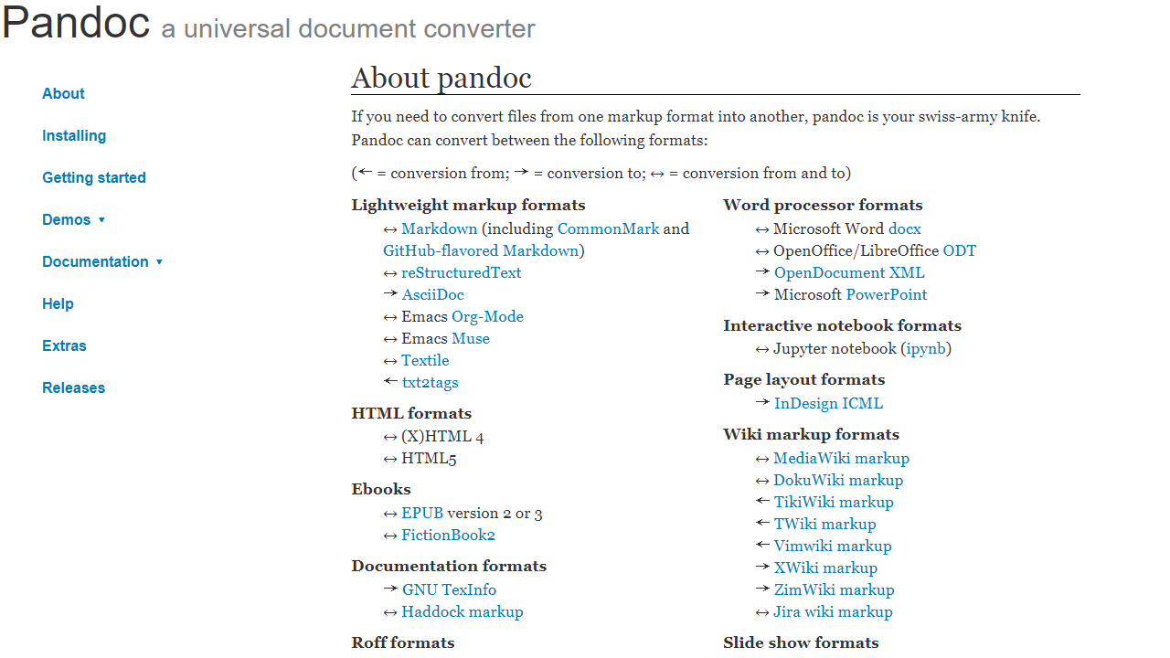 Pandoc官网最新版下载，Pandoc文档格式转换工具下载 - 中华网软件