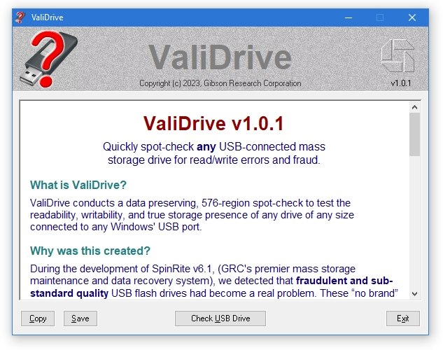 ValiDrive官网中文版下载 - ValiDrive移动硬盘/U盘容量检测工具免费下载 - 中华网软件